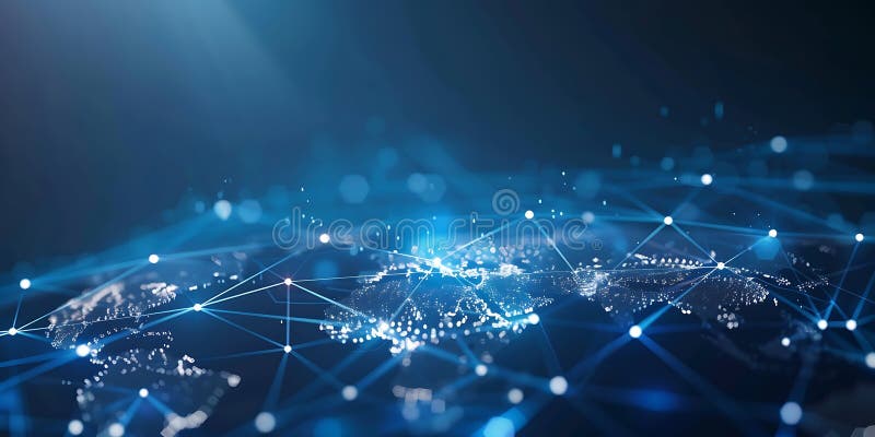 World Map Point and Line Composition Concept of Global Business ...