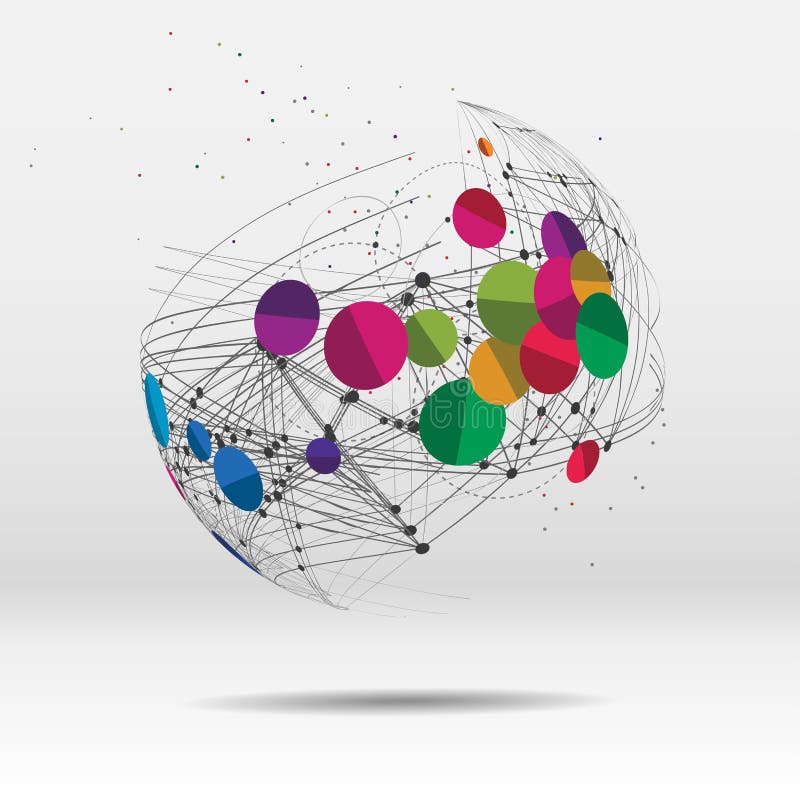 World Map Point, Line, Composition the Global Stock Vector ...