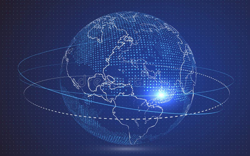 World Map Point, Line, Composition,international Meaning. Stock ...