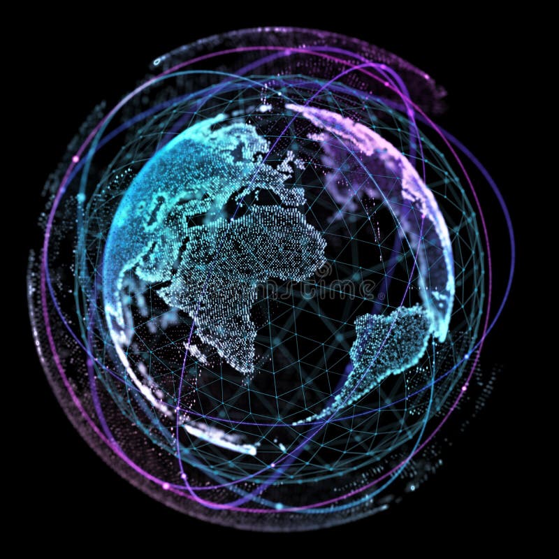 World Map Point, Line, Composition, Representing the Global, Global ...