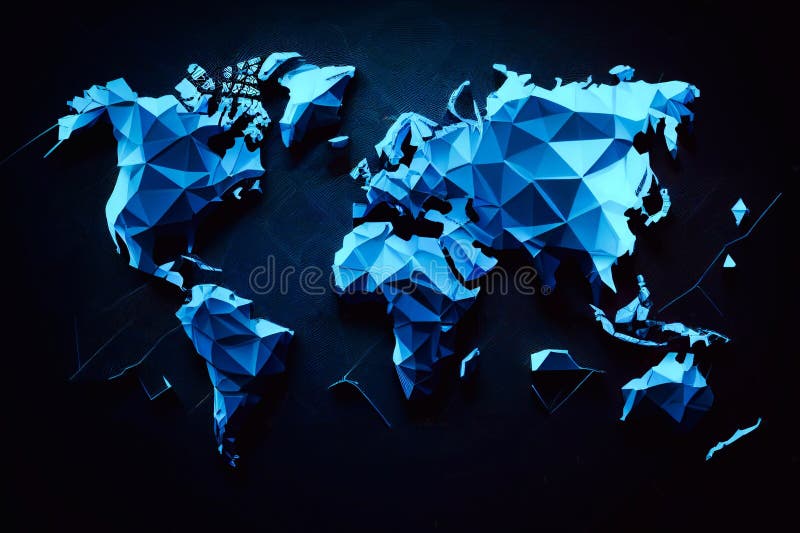 World Map Point, Line, Composition, Representing the Global, Global ...