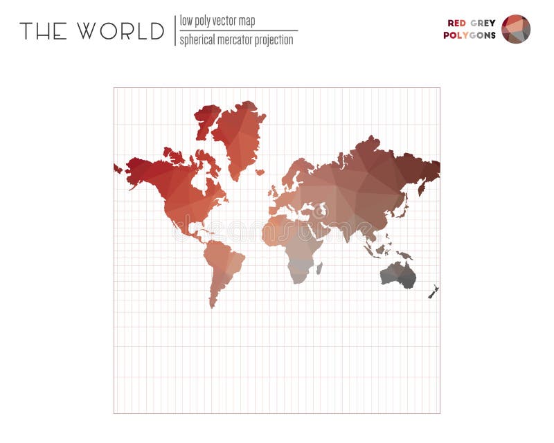 World Map in Polygonal Style. Stock Vector - Illustration of abstract ...