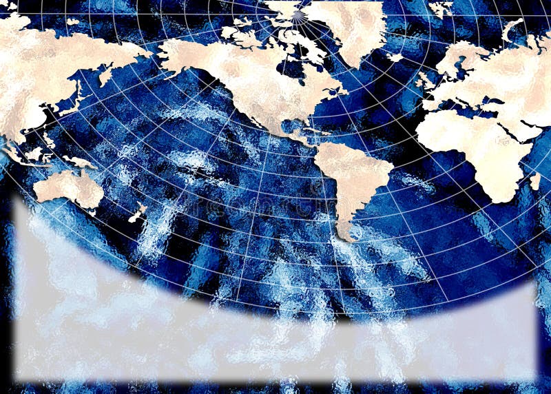 World map poster stock illustration. Illustration of communication ...