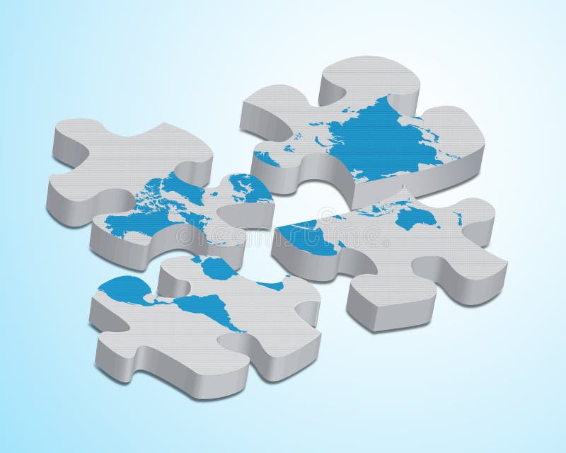 World Map Puzzle Picture. Image: 1574546