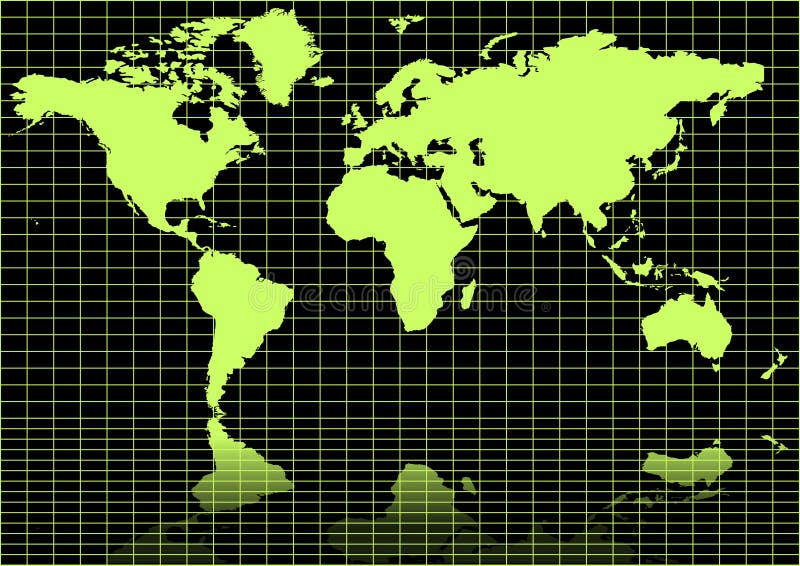 World map reflect stock vector. Illustration of green - 8111554