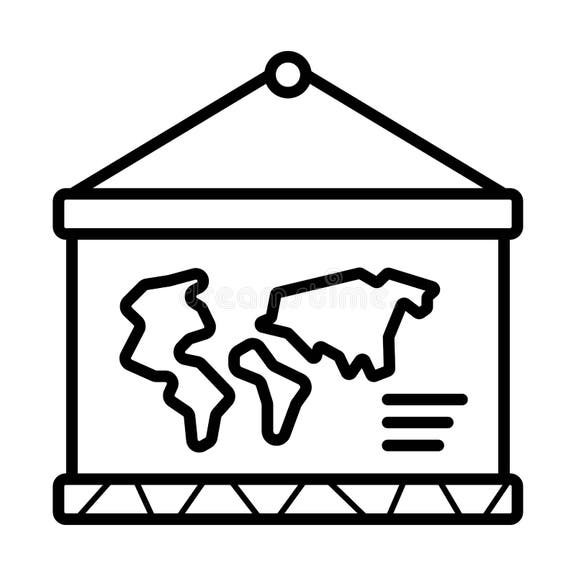 World map on a school icon stock illustration. Illustration of concept ...