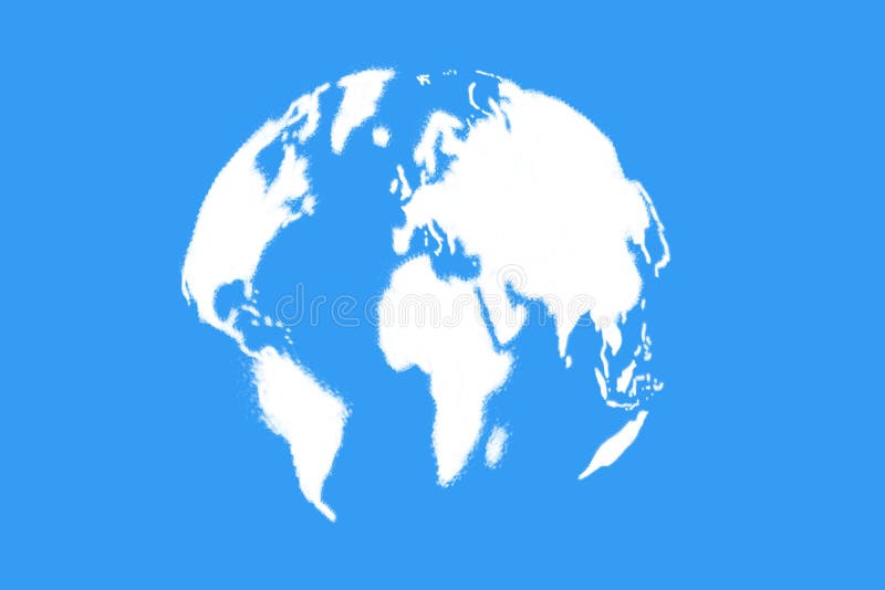 World map shaped clouds stock image. Image of international - 196931569