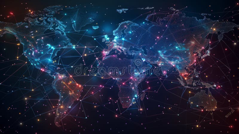 World Map Illuminated with Numerous Lights Stock Image - Image of ... World Map Illuminated with Numerous Lights Stock Image - Image of ...