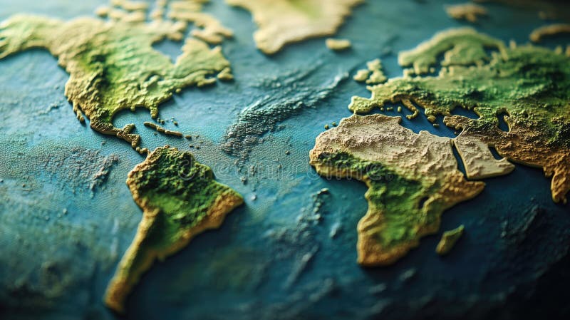 World Map Showing Topography Stock Photo - Image of topography ...
