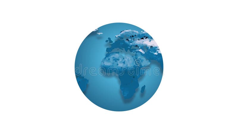 World Map Sightseeing Animation Banner Blue World. Animation with (4K ...