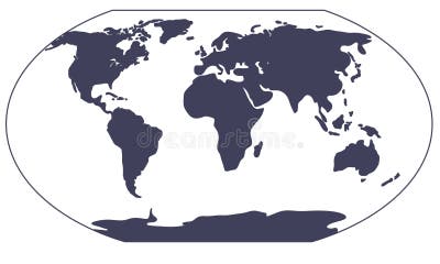 World Map Silhouette stock vector. Illustration of pacific - 4007461