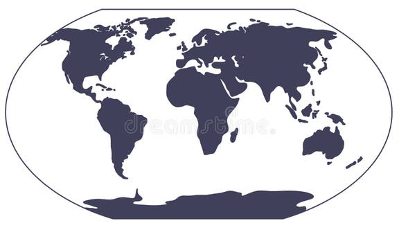 World Map Silhouette stock vector. Illustration of pacific - 4007461