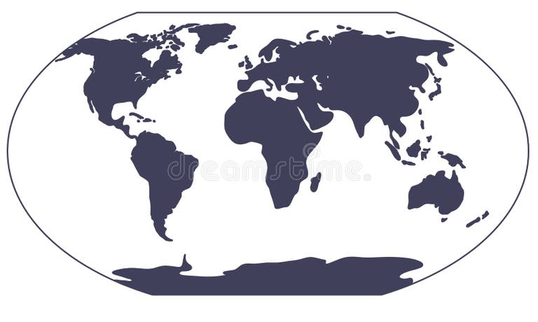 World Map Silhouette stock vector. Illustration of pacific - 4007461