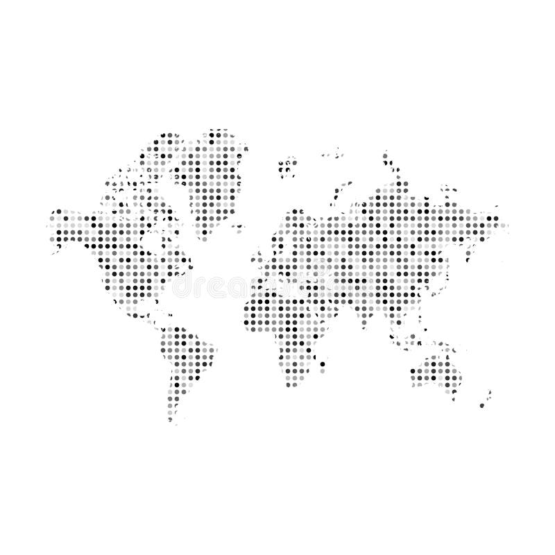 World Map Grey Dots Stock Illustrations – 1,146 World Map Grey Dots ...