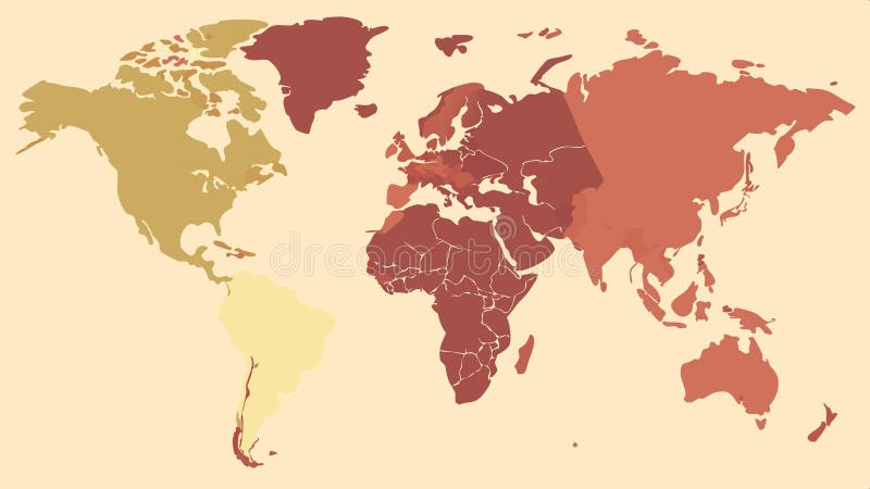 World Map Silhouette, Global Geography Design Vector Design Generative ...