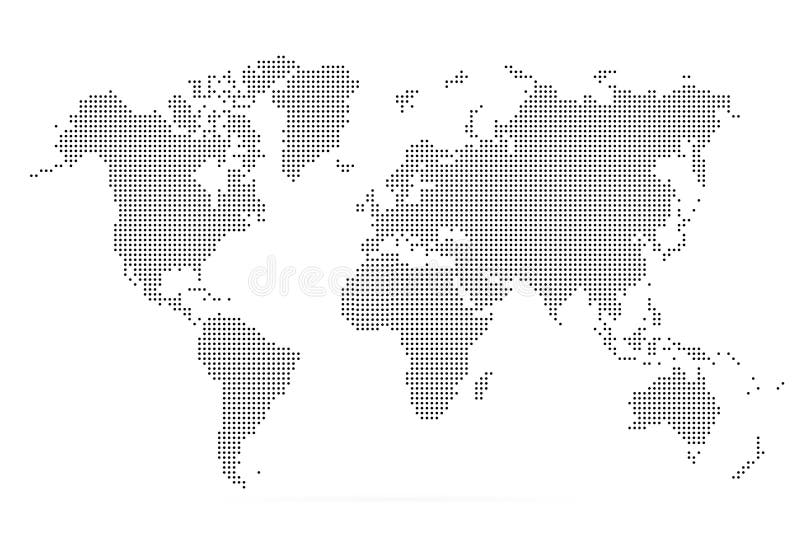 World Map. Simple Flat Dot. Worldmap Dotted Global. Globe Point. World ...
