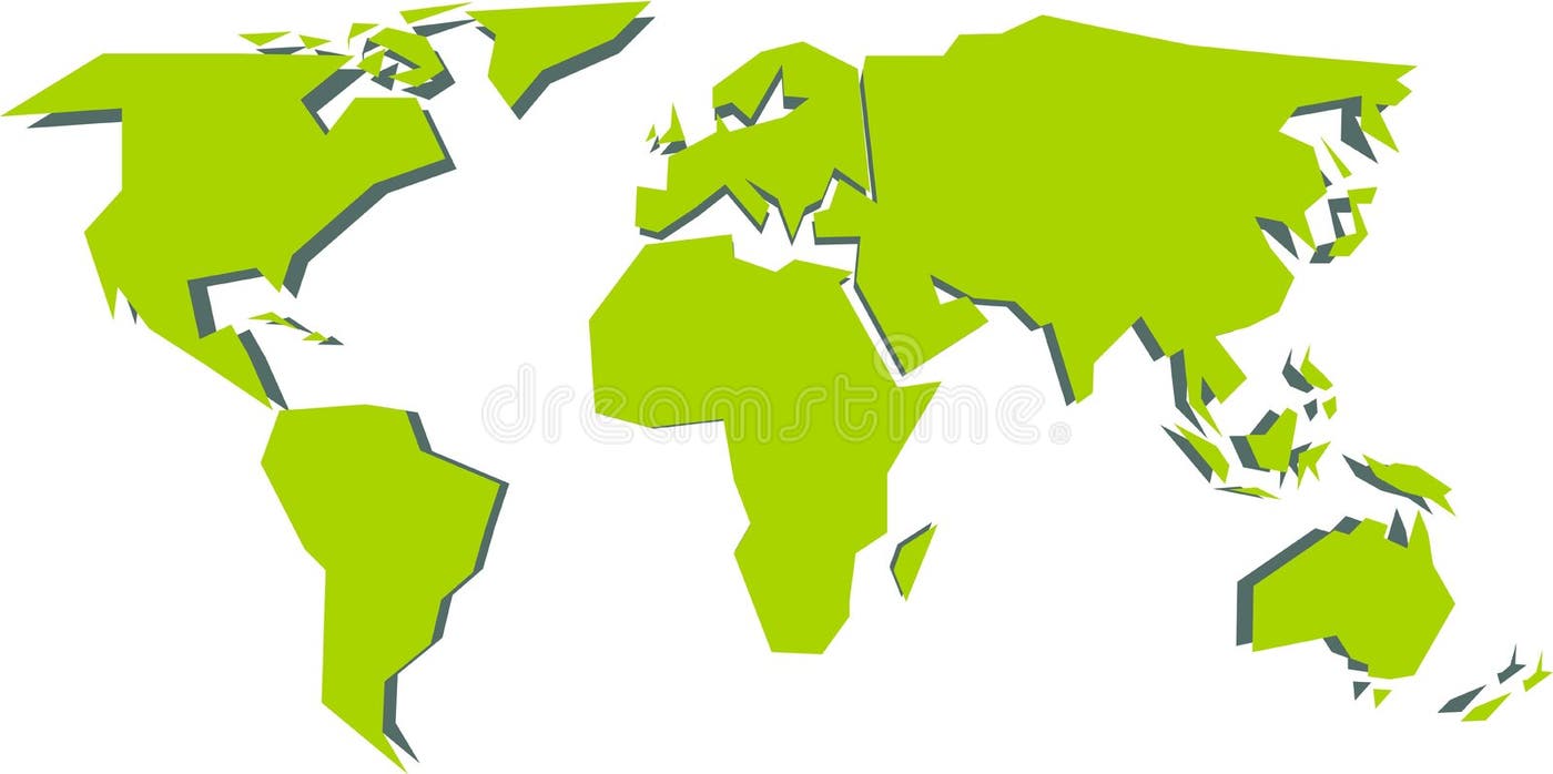 Simplified World Map Stock Illustrations – 8,918 Simplified World Map ...