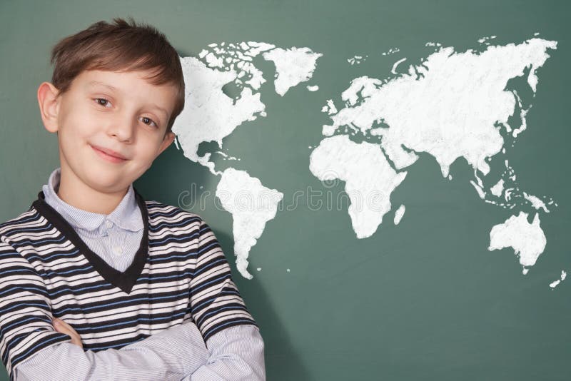 World map stock image. Image of drawing, kids, earth - 70135205
