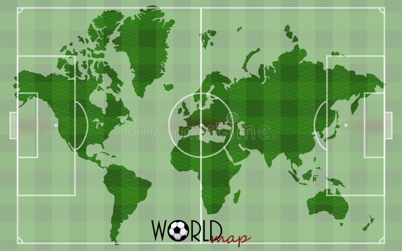 World Map Soccer stock illustration. Illustration of soccer - 49030879