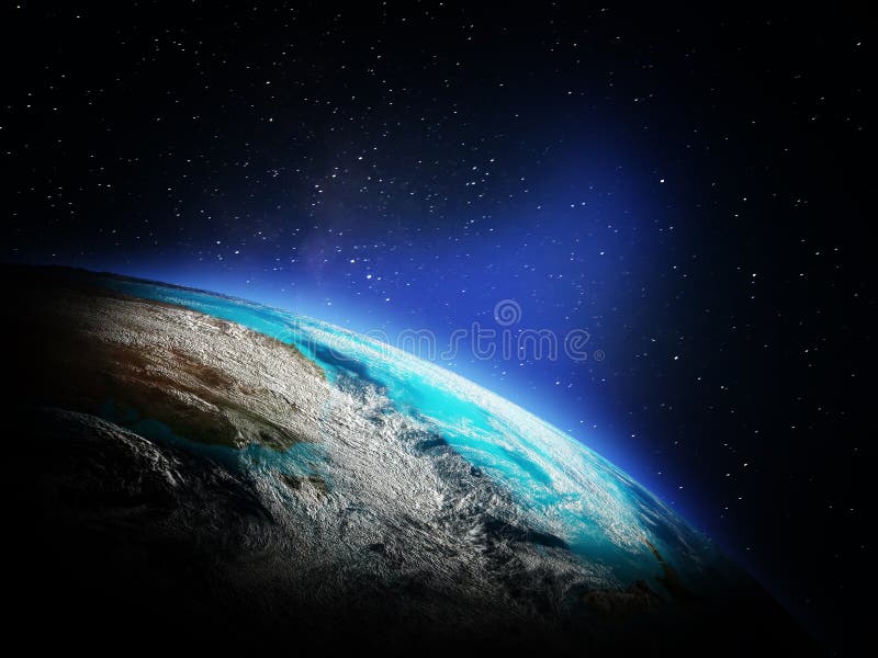 World map from space stock illustration. Illustration of space - 93794095