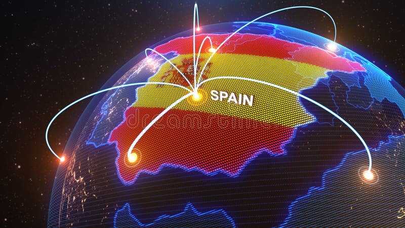 Spain map stock illustration. Illustration of global - 221266114
