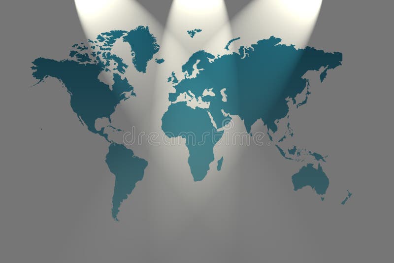 Digital World Map Linked by Lines Connections Network Design Stock ...