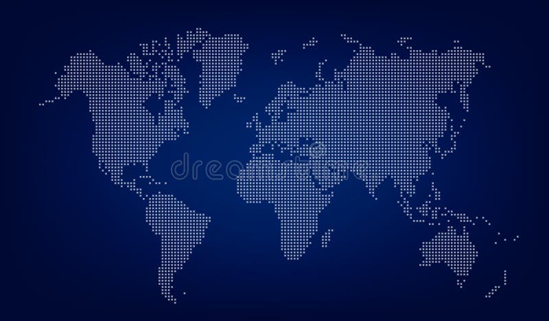World Map with Square Dot. ?bstract Dotted Squares World Map. Pixels ...