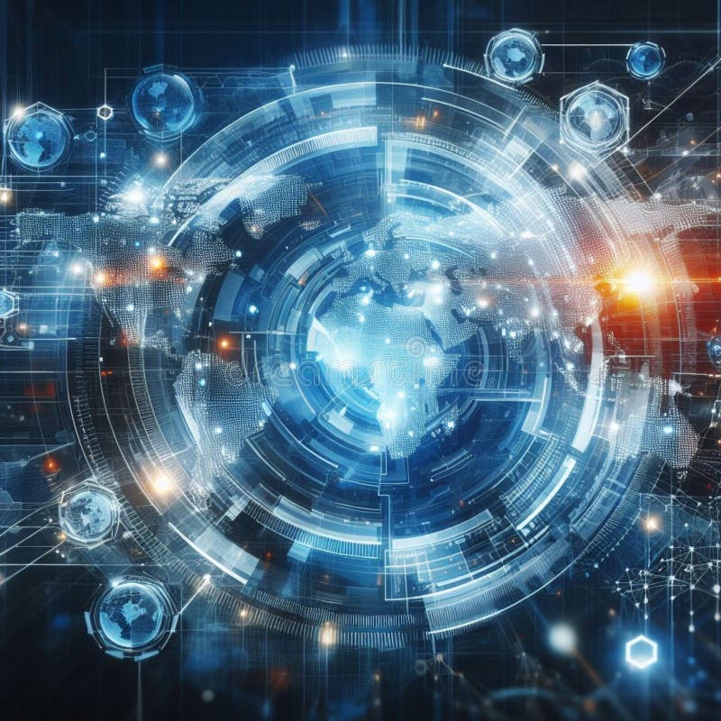 World Map on a Technological Background. Best Internet Concept of ...