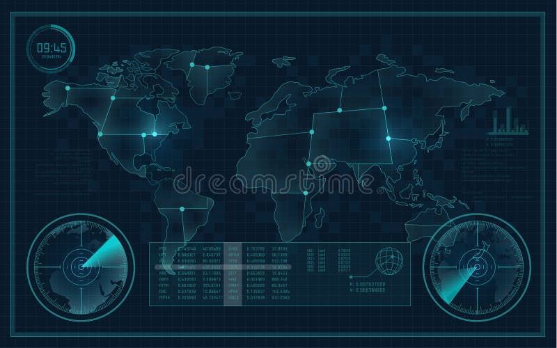 World Map stock vector. Illustration of control, interface - 75795247