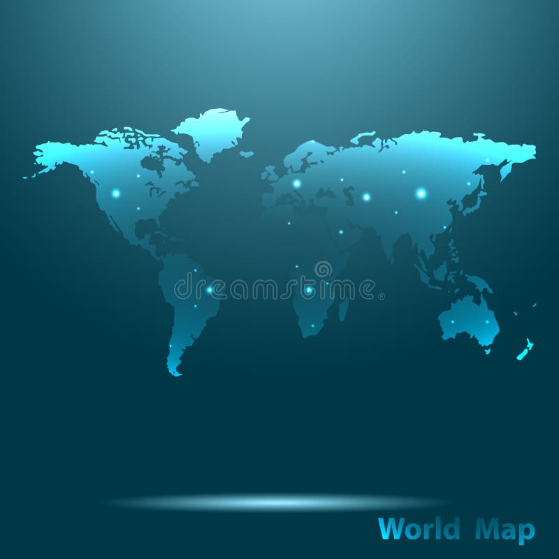 Dotted Abstract World Map. Vector Illustration Stock Vector ...