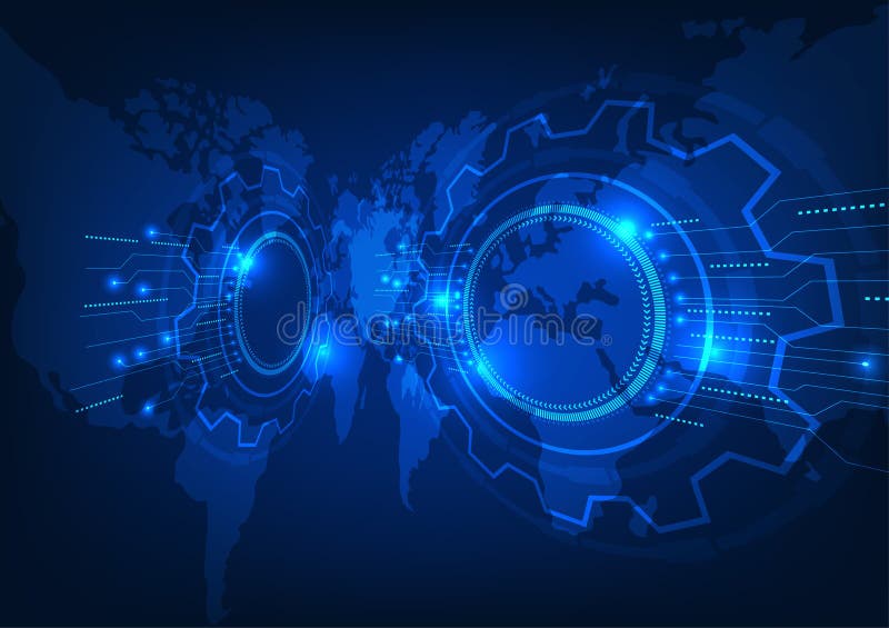 World Map Technology Background it Conveys Information through the ...