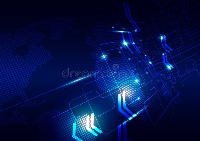 Blue Technology Map Stock Illustrations – 100,102 Blue Technology Map ...