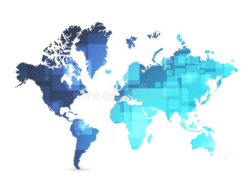 World Map Technology Illustration Design Stock Illustration ...