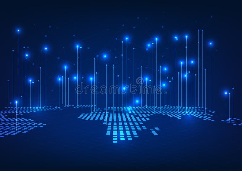 World Map Technology with Lines Pointing Upwards Shows the Connection ...