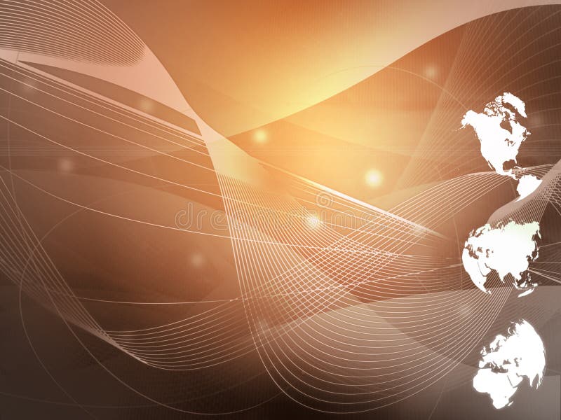 World map technology-style stock illustration. Illustration of earth ...