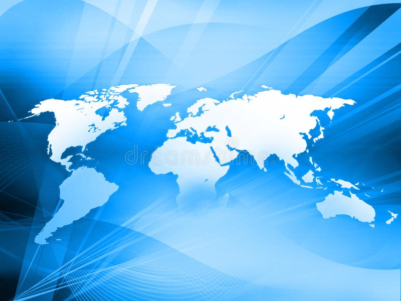 World map technology-style stock illustration. Illustration of concept ...
