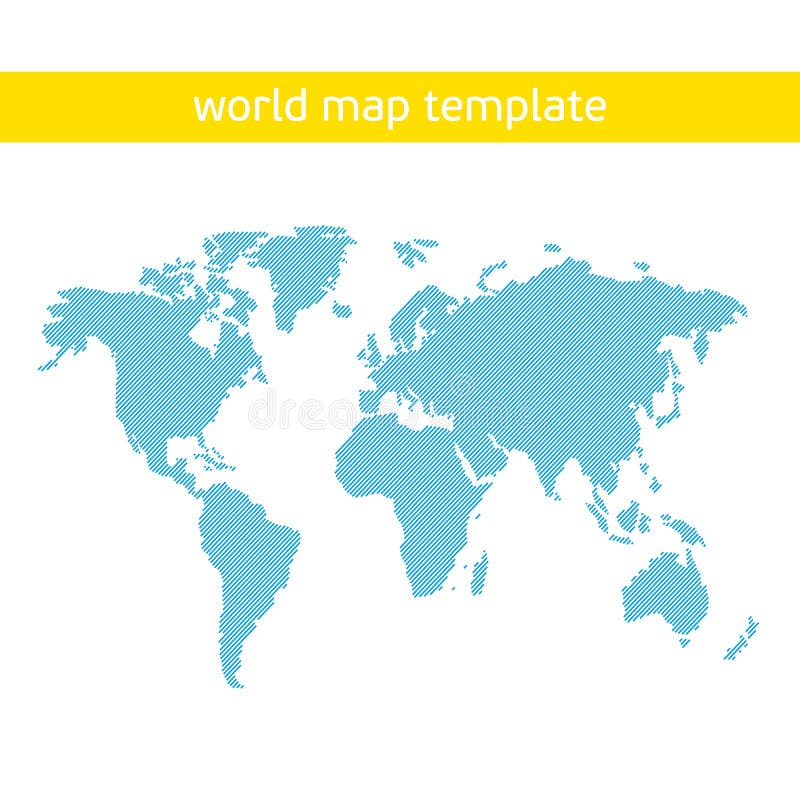 World map template stock vector. Illustration of atlas - 74217440