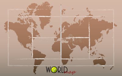 World Map Tennis stock illustration. Illustration of country - 49130921
