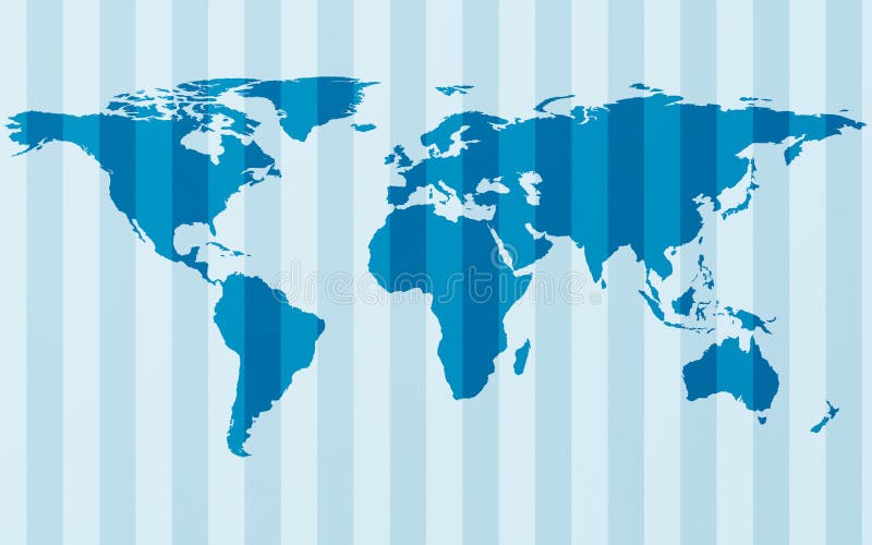World Map with Time Zones stock illustration. Illustration of ...