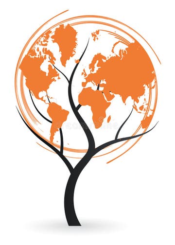 World map tree stock vector. Illustration of leaves, conceptual - 23244549