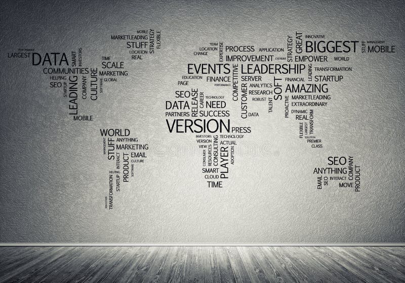 World map in typography stock photo. Image of text, earth - 81620456