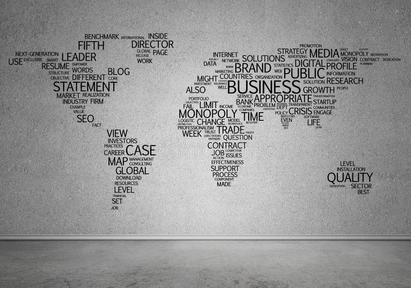 World map in typography stock image. Image of travel - 87492843