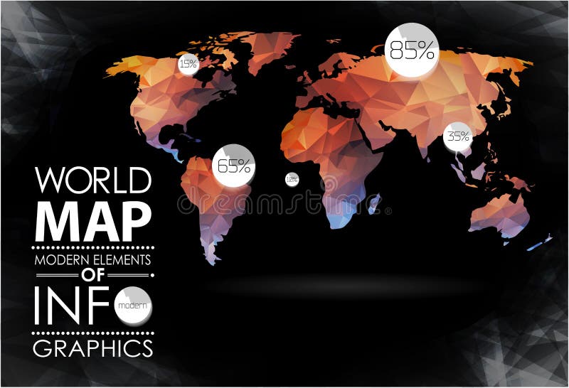 World Map and typography stock vector. Illustration of infographic ...