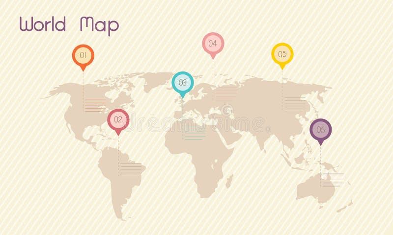 World Map Vector stock vector. Illustration of design - 68359194