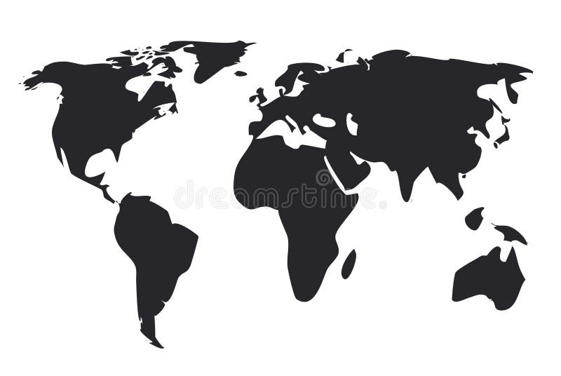World Map Vector Illustration. Stock Vector - Illustration of continent ...