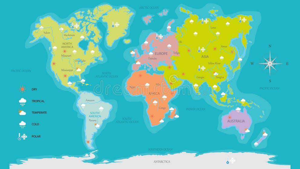 Climate Map World Stock Illustrations – 21,242 Climate Map World Stock ...