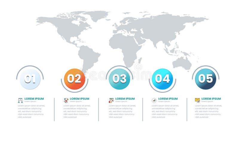 World Map Vector Infographic. a Global Perspective for Dynamic ...