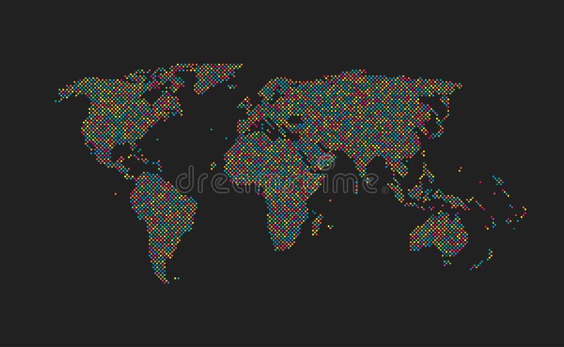 World Map Vector Template, Worldwide Info Graphic Stock Vector ...