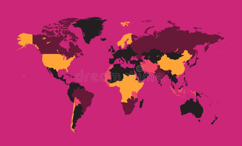 World map vector pink stock vector. Illustration of internet - 71709681