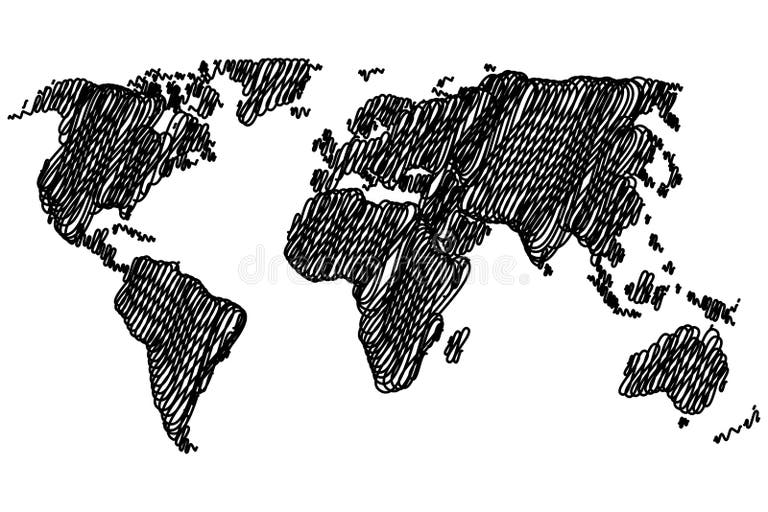 Scribble Sketchy World Map Stock Illustrations – 149 Scribble Sketchy World Map Stock ...
